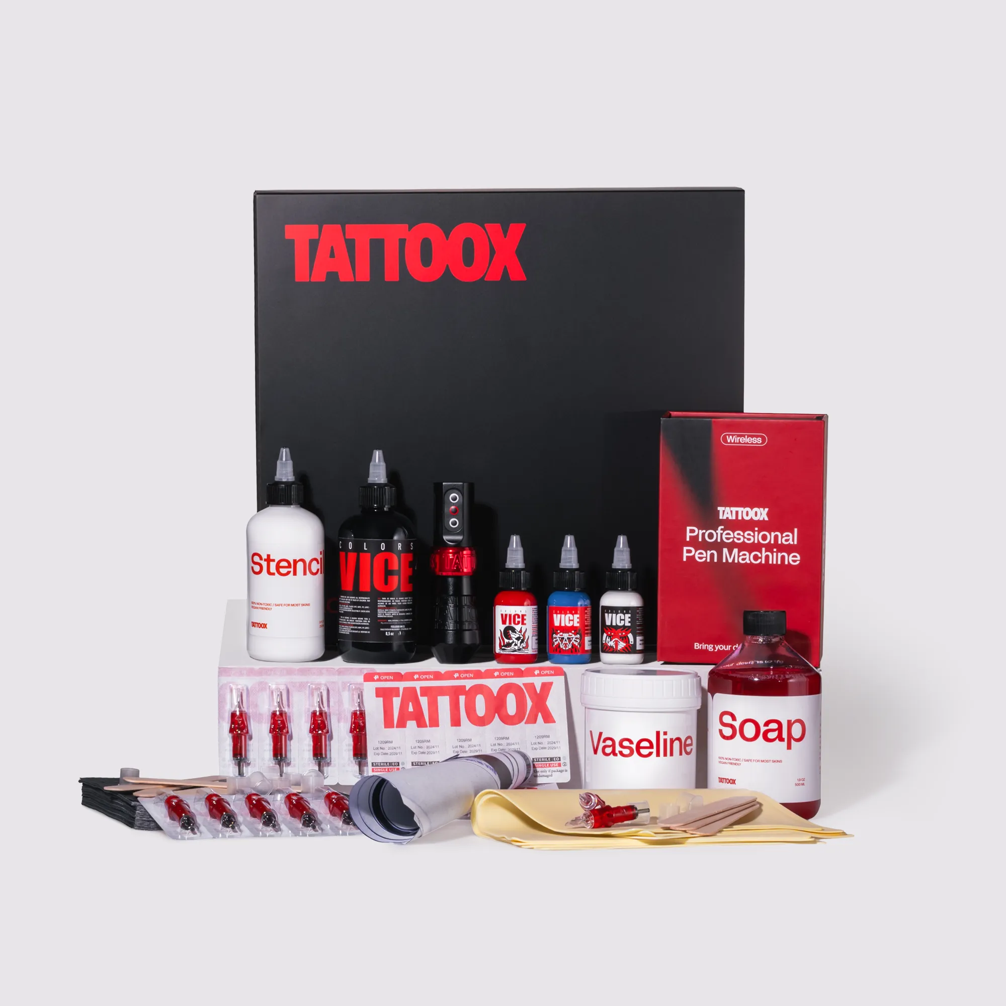 Black Kit Pro | Complete Professional Tattoo Kit | Tattoox